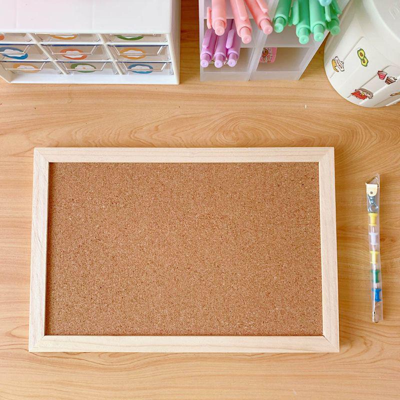 30cm x 40cm Cork Wood Wall Hanging Message Bulletin Board Frame Notice ...
