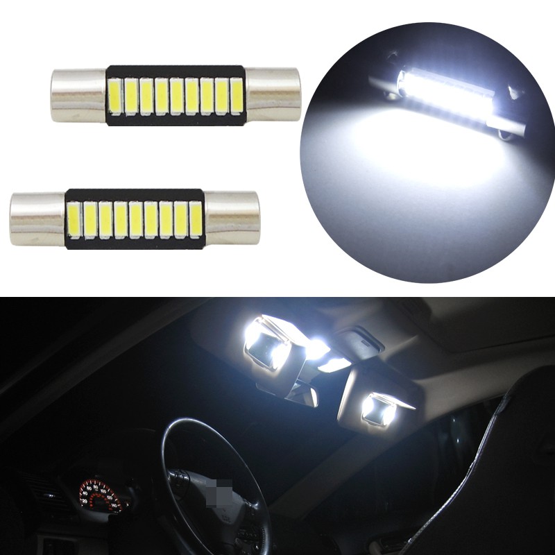2pcs Super Bright White Car Truck Vanity Mirror Light Sun Visor Lamp ...