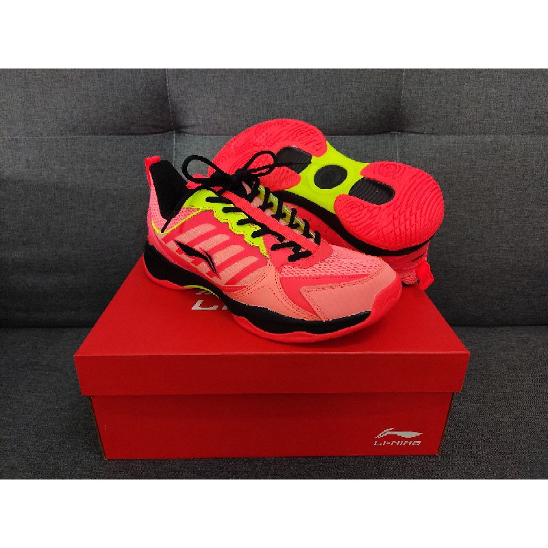 Li-Ning Halberd II Lite Badminton Shoes (Orange/Congo Red) | Shopee ...