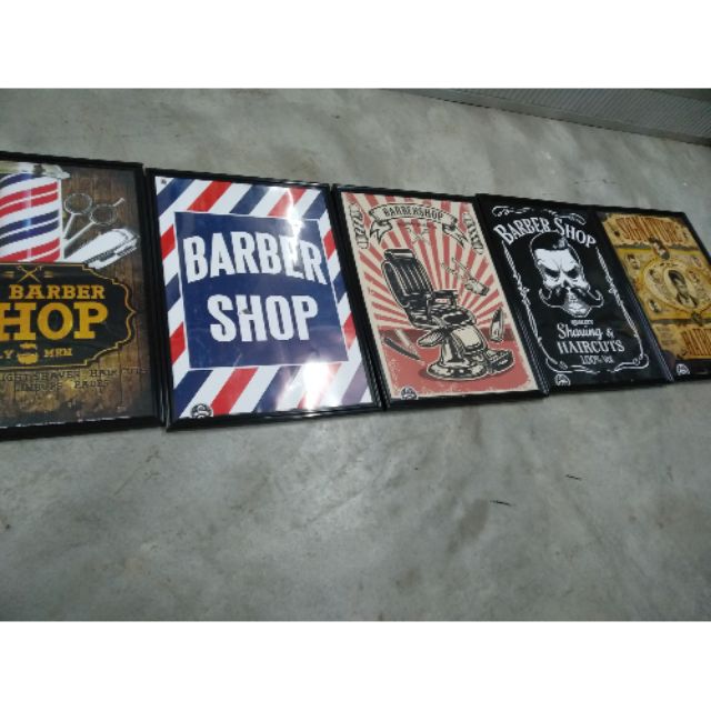 Barber shop poster with frames 5 designs | Shopee Malaysia