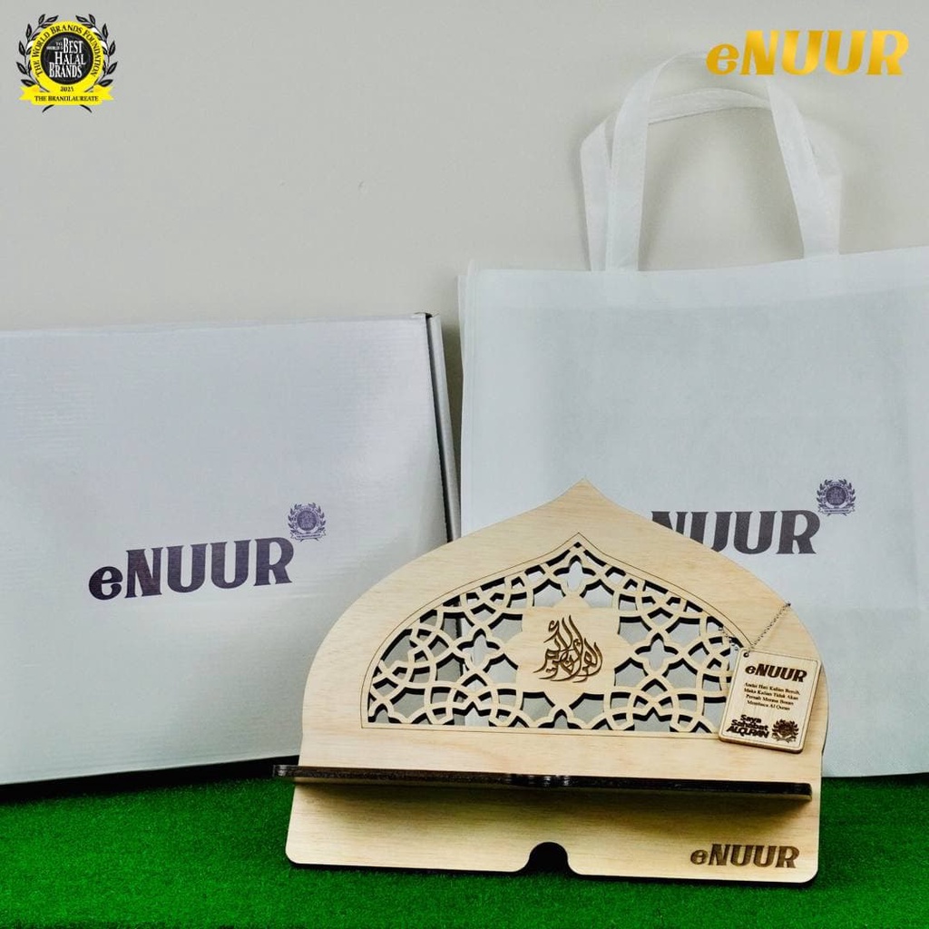 Rehal Al Quran Kayu Corak Kubah Masjid Cantik Kuat dan Kukuh Sesuai ...