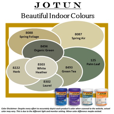 Jotun 1L Majestic True Beauty / Essence Cover Plus / 8303 / 8222 / 8302 ...