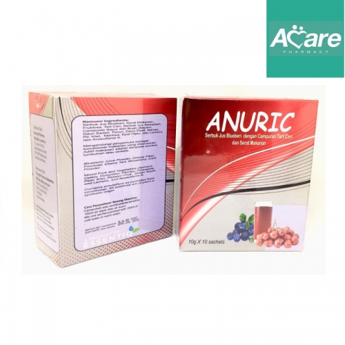 ACARE PHARMACY ESSENTIQ Anuric 10G* 10sachet (tart cherry for uric acid ...