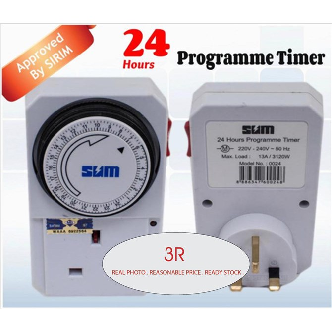 Sum 0024 24 Hours Plug In Programme Timer With Sirim | Shopee Malaysia