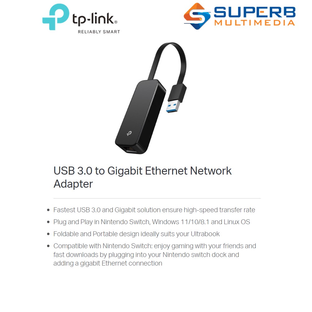 Tp-link UE306 USB 3.0 to Gigabit Ethernet Network Adapter | Shopee Malaysia Tp-link UE306 USB 3.0 to Gigabit Ethernet Network Adapter | Shopee Malaysia