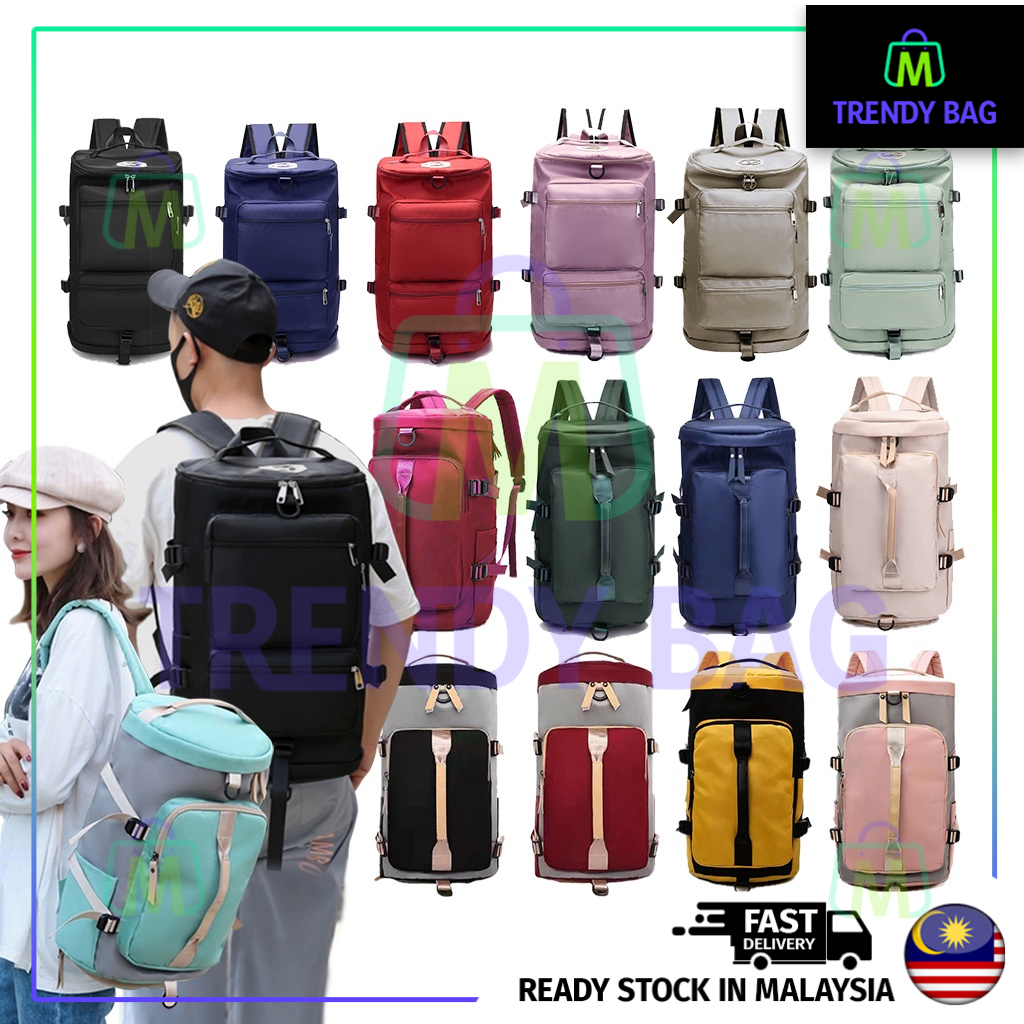 3 Ways Carry Duffel Backpack Water Resistant Wet Pocket Shoes ...