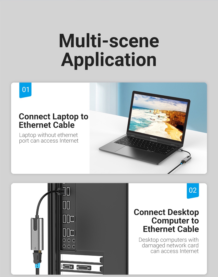 Vention USB 3.0 Network Card Adapter RJ45 Network Card 1000Mbps For ...