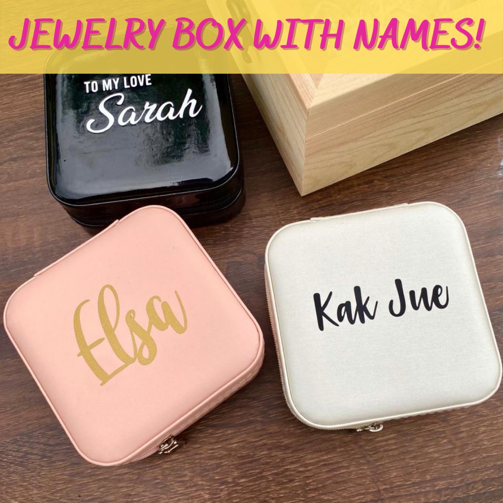 Jewelry Box with name/ Personalized Jewelry Box Portable (Tambah Nama ...