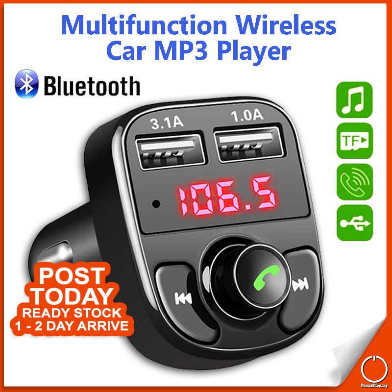 𝗠𝗨𝗟𝗧𝗜𝗙𝗨𝗡𝗖𝗧𝗜𝗢𝗡 Wireless Car MP3 Player Bluetooth Car Radio Kereta ...