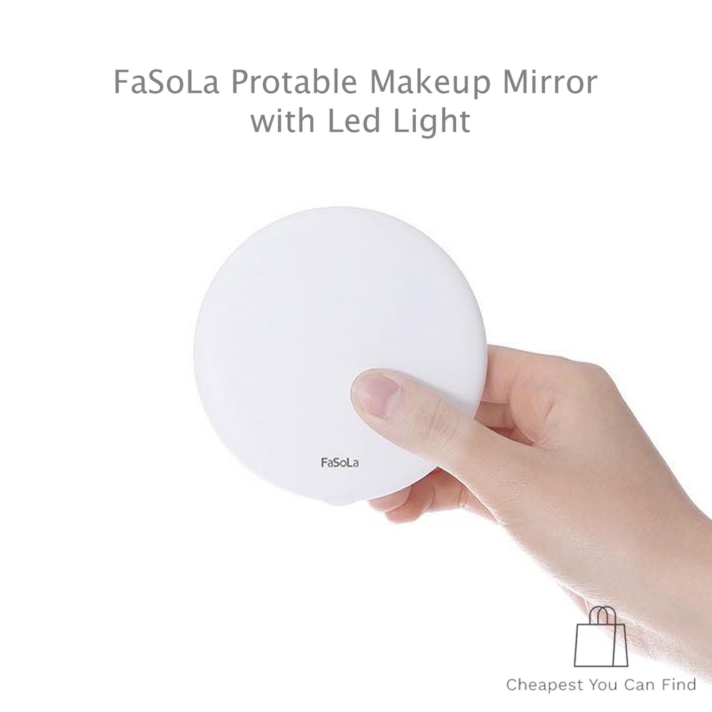 CYCF Fasola Japanese Minimalist Mini Portable Makeup Mirror with LED ...