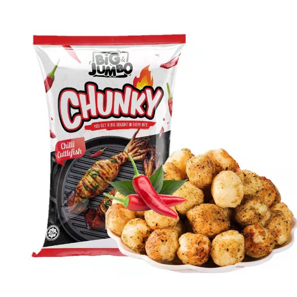 HALAL BIG & JUMBO Chunky Corn Snacks / Snek Jagung Chili Cuttlefish ...