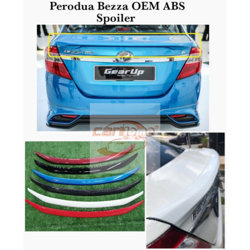 Perodua Bezza OEM ABS Spoiler Gear Up Spoiler body kit with paint ...