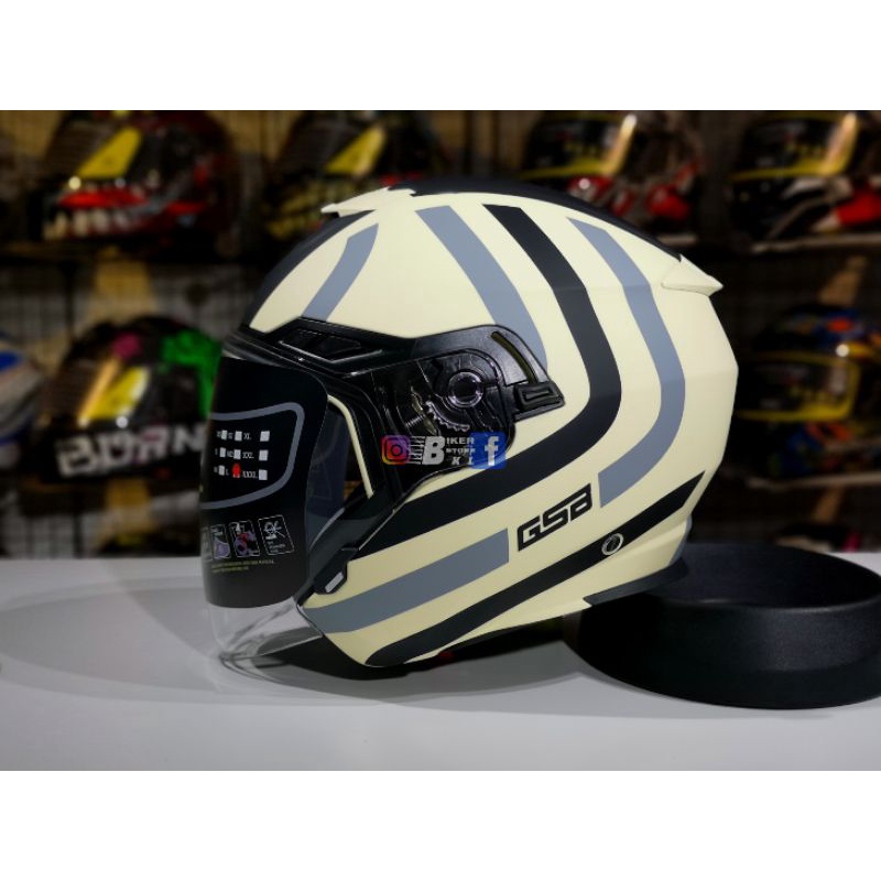 Original GSB G-263 Franzan Design Open Face Helmet | Shopee Malaysia