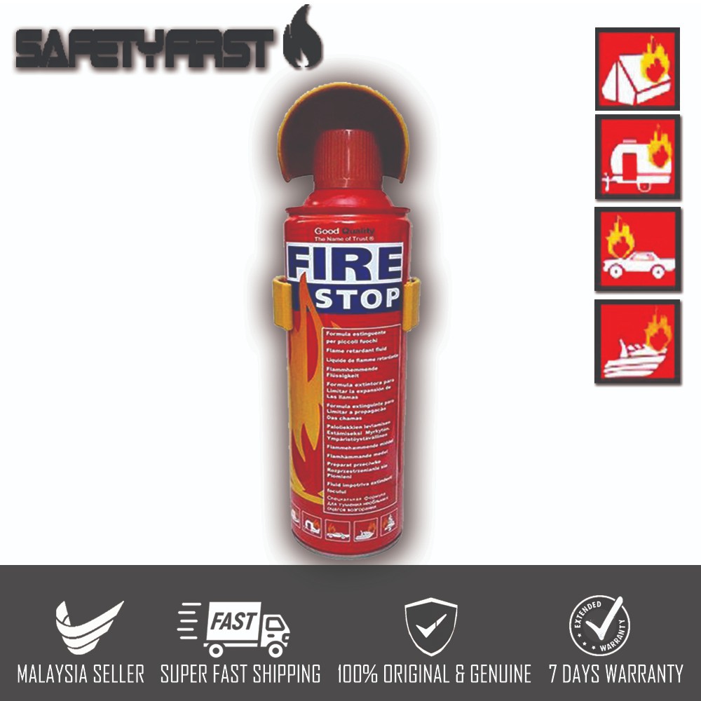 Mini Portable Fire Extinguisher Fire Stop (500ml/1000ml) ***NO DELIVERY ...