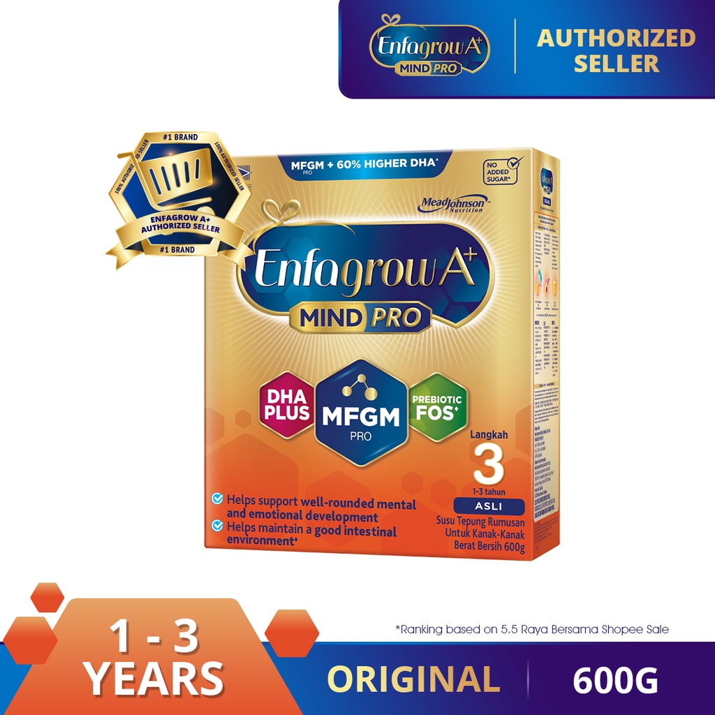 Enfagrow A+ MindPro Step 3 Original - 500g (Milk Formula) | Shopee Malaysia