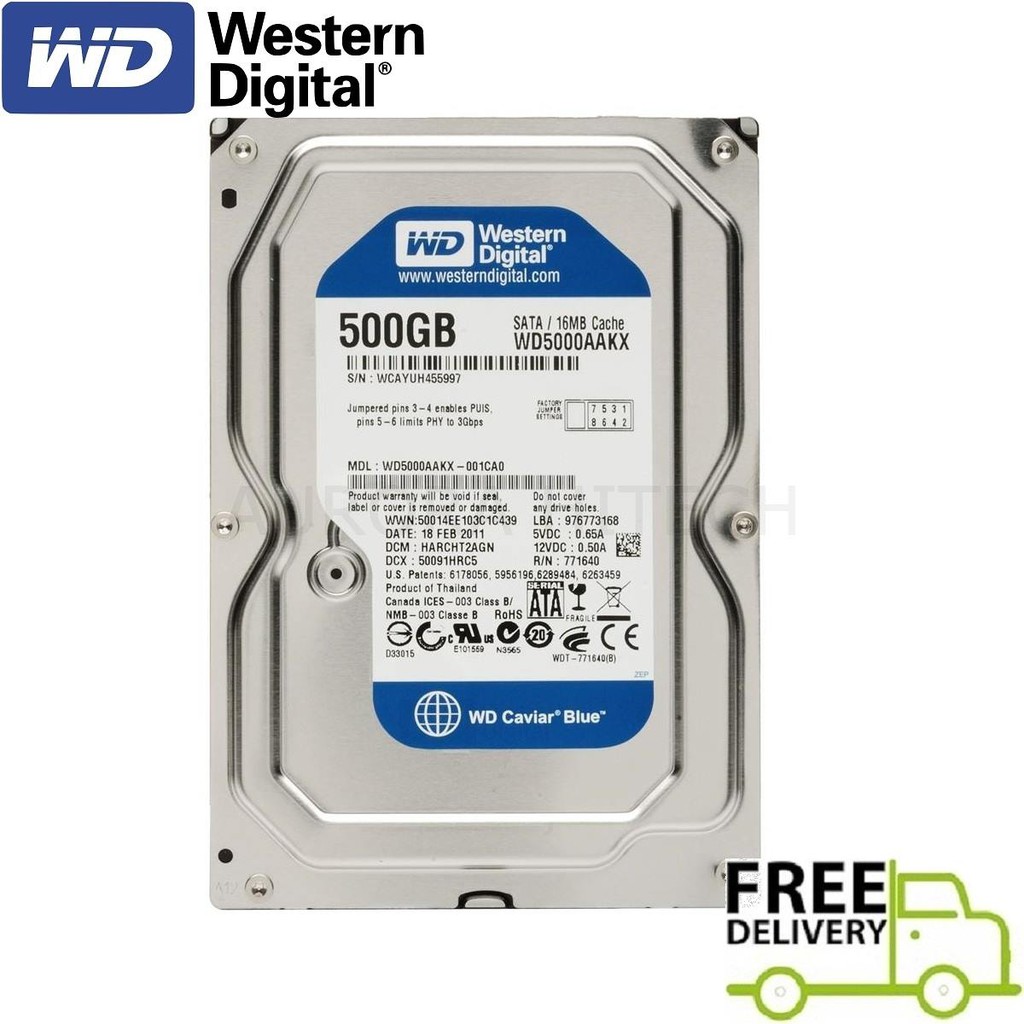 WD Western Digital 3.5" inch 500GB SATA Desktop PC 1TB 2TB Hardisk ...
