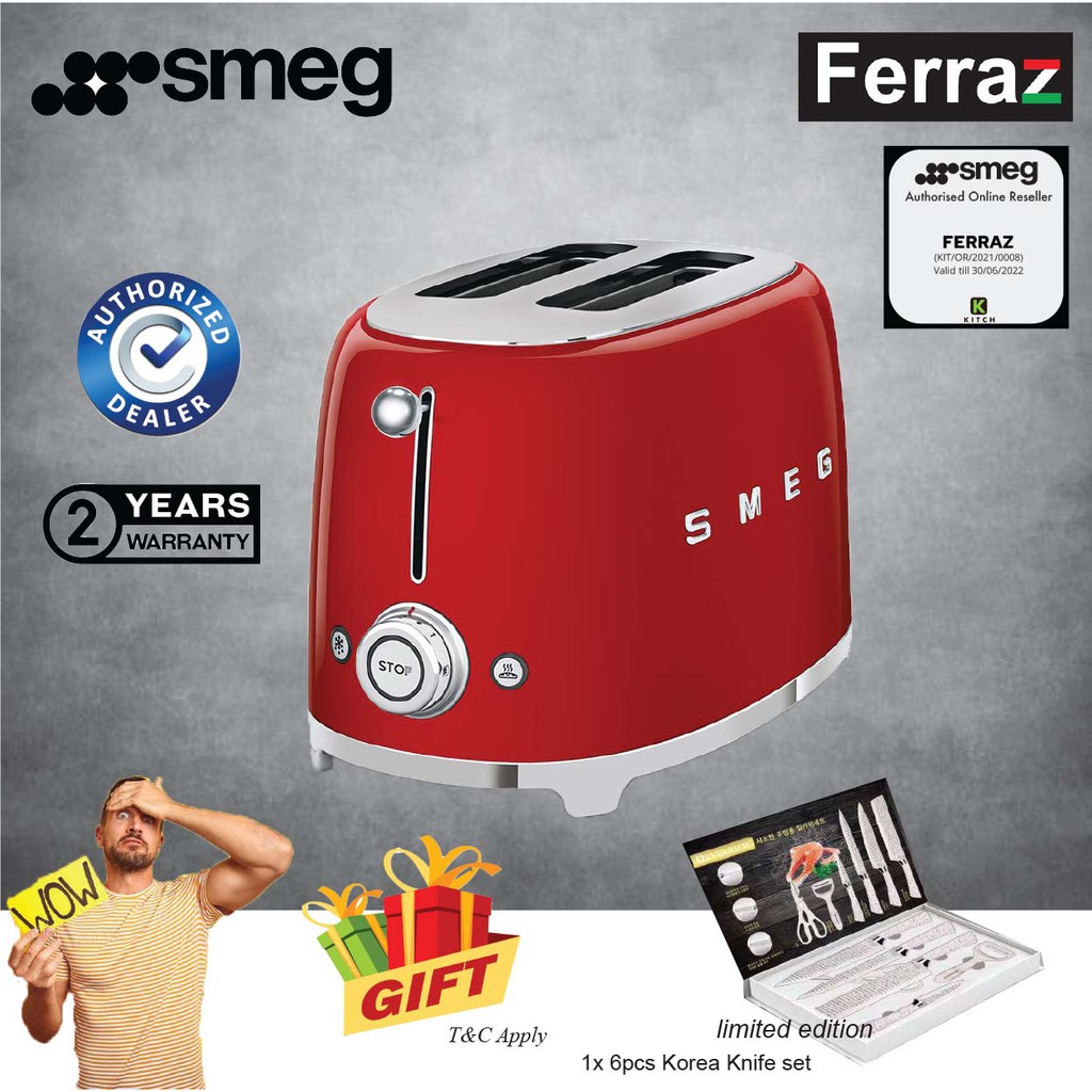 (Pre Order) Smeg - bread toaster (2 Slices) - TSF01 / Smeg bread ...