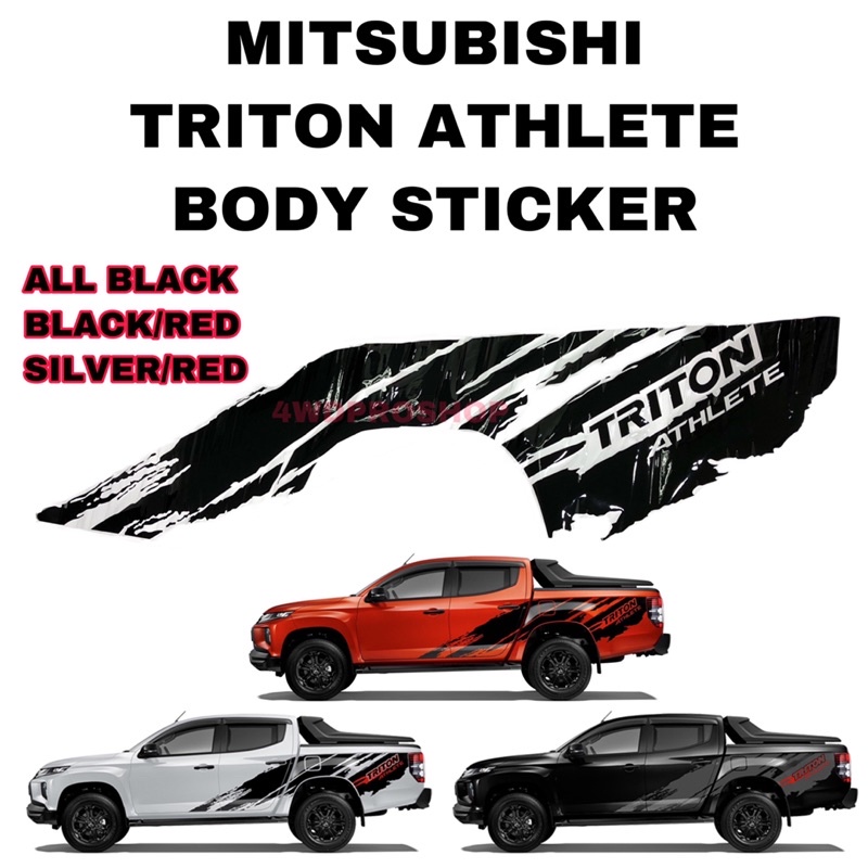 MITSUBISHI TRITON ATHLETE BODY STICKER | Shopee Malaysia