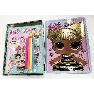 LOL Surprise Happy Tin Boxset for Kids with Colouring Book Activity ...