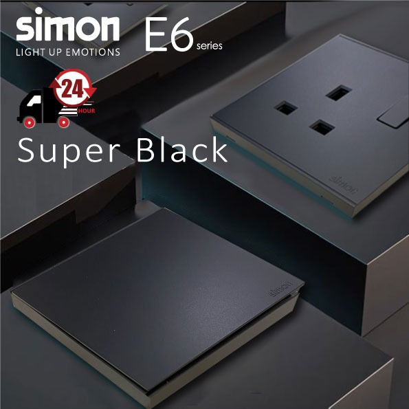SIMON[European Brand] E6 Series Black Switch / Switches & Socket Outlet ...