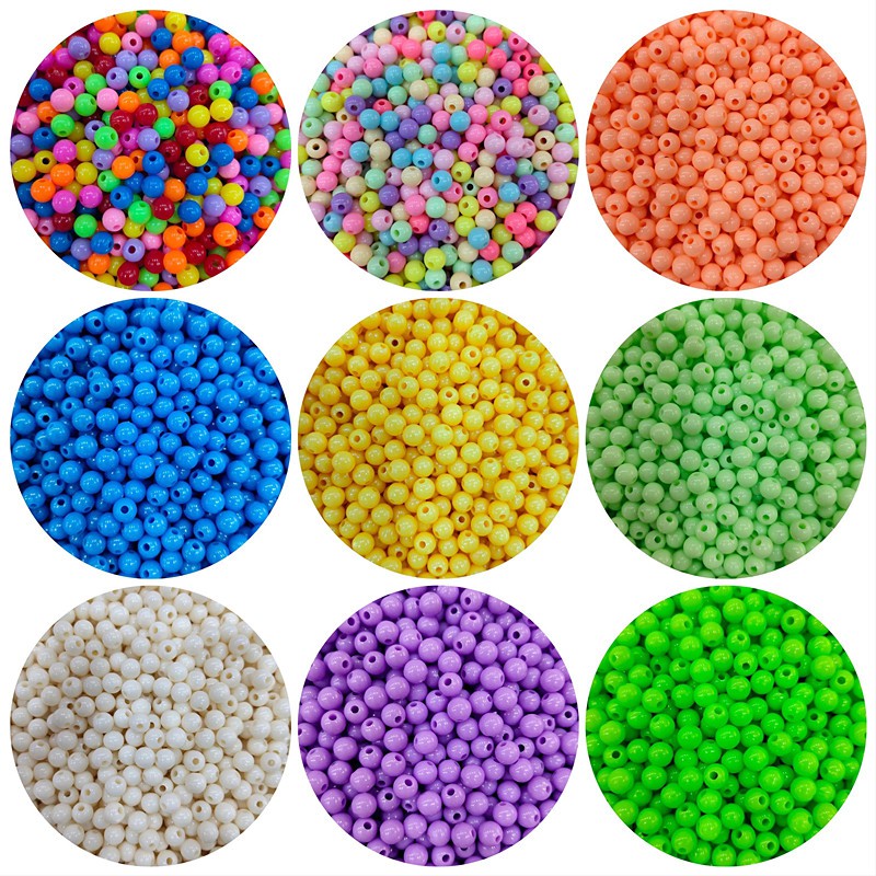 6mm/8mm/10mm colorful acrylic handmade plastic beads for DIY jewelry ...