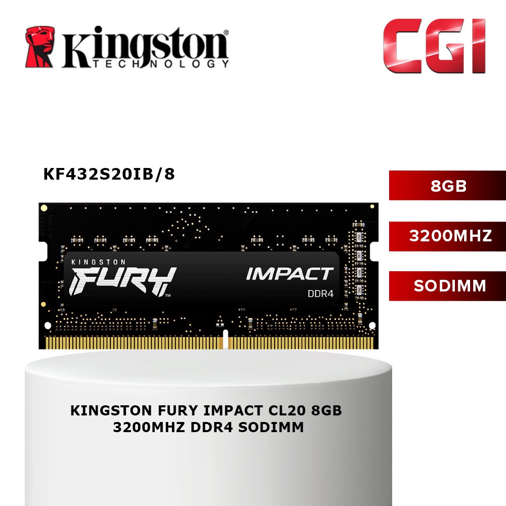 Kingston FURY Impact 8GB 3200MHz DDR4 CL20 SODIMM KF432S20IB/8 | Shopee Malaysia