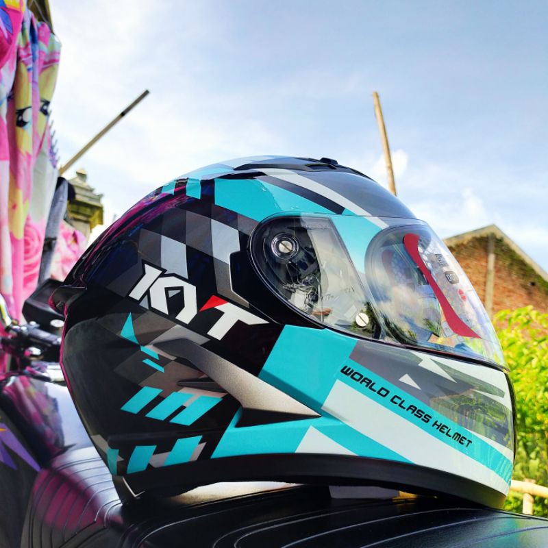 Kyt Falcon Fluo Aqua Blue Helmet | Shopee Malaysia