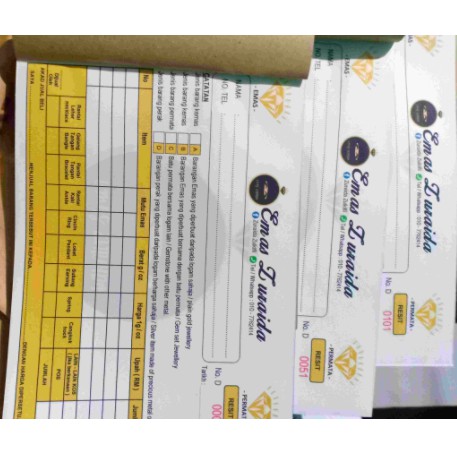 10pcs BUKU BIL RESIT BOLEH LETAK NAMA KEDAI 2PLY BERWARNA | Shopee Malaysia