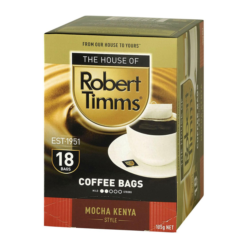 ROBERT TIMMS Mocha Kenya Soluble Coffee Bags 18's X 5g | Shopee Malaysia