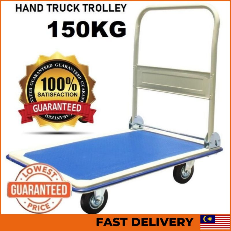 High Quality Iron 150kg Foldable Platform Hand Truck Trolley troli ...