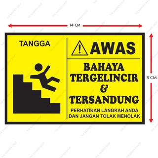 AWAS Sticker Board, Sign Keselamatan, untuk Contruction Site, Sekolah ...