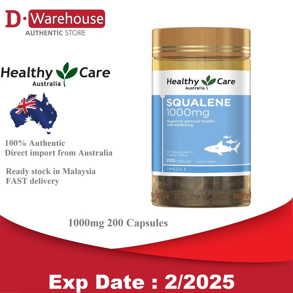 Healthy Care Squalene 1000mg (200 capsules) | Shopee Malaysia