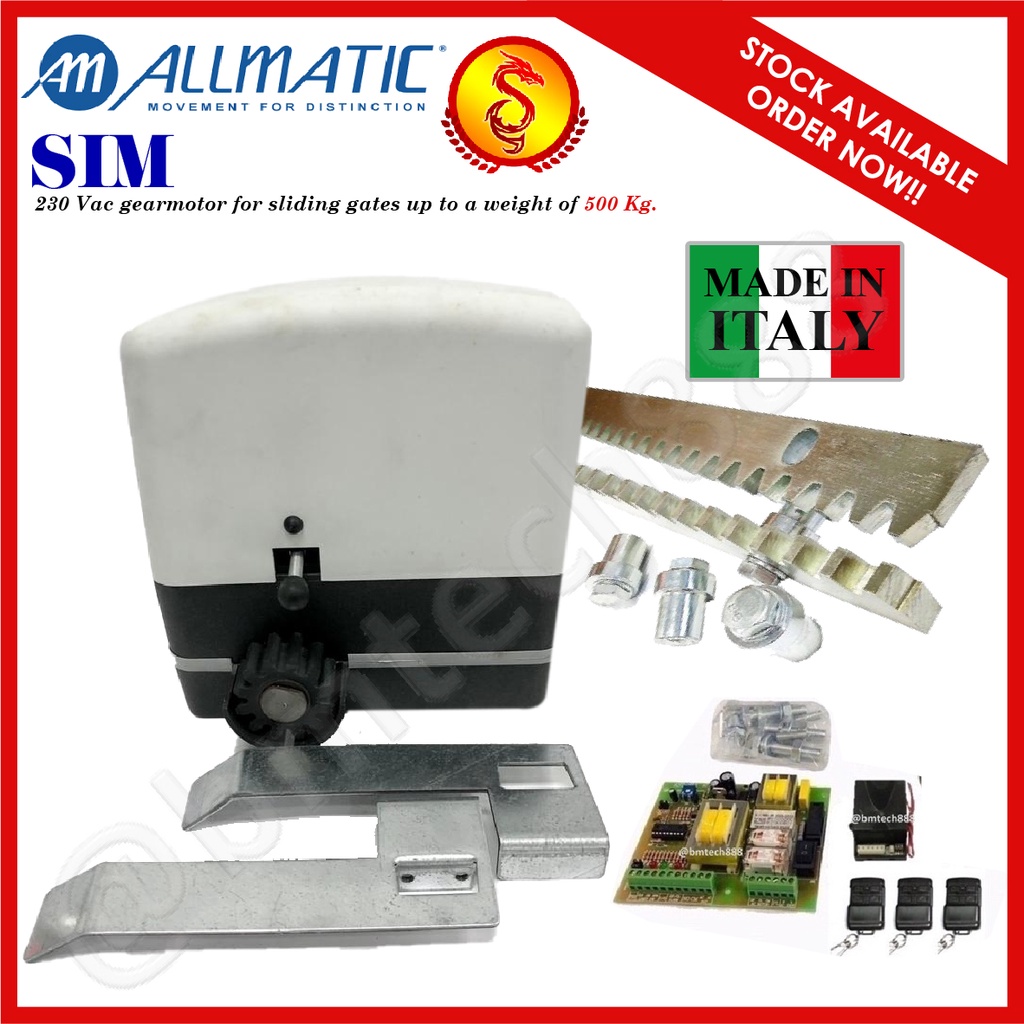 Autogate made in Italy AC Sliding Gates Suitable for 500 KG [ALLMATIC ...