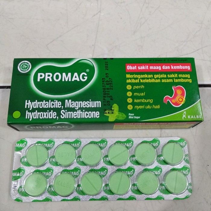 Promag tablet - Pereda sakit Mag / gastrick 1 box ( isi 36 tablet ...