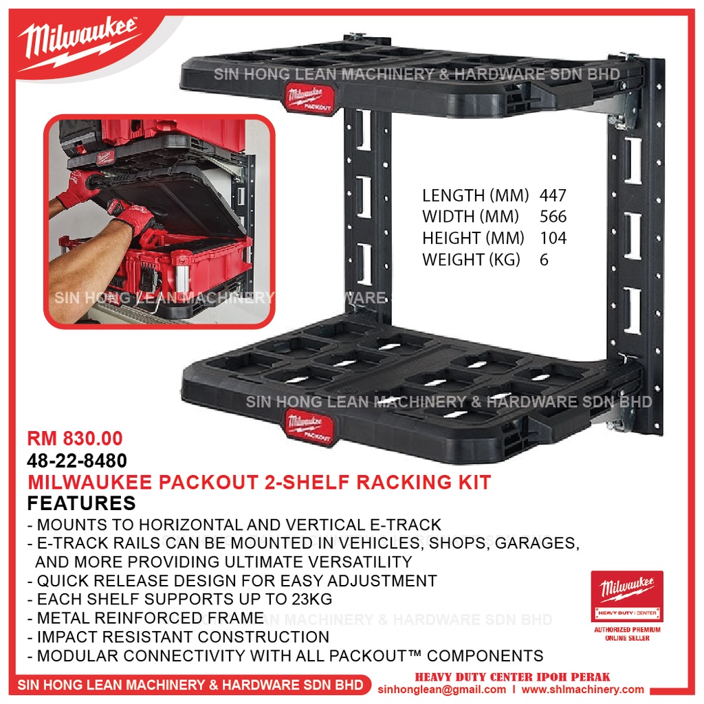 MILWAUKEE PACKOUT 2-Shelf Racking Kit 48-22-8480 | Shopee Malaysia