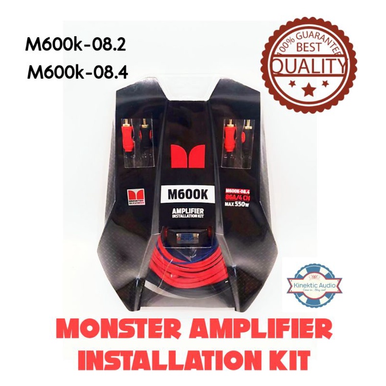 Monster Amplifier Installation Kit M600K-08.2(8GA 2CH)/M600K-08.4(8GA ...