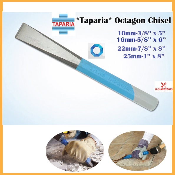 '' TAPARIA '' FLAT COLD CHISEL ( 3/8'',5/8'',7/8'',1'' ) | Shopee Malaysia