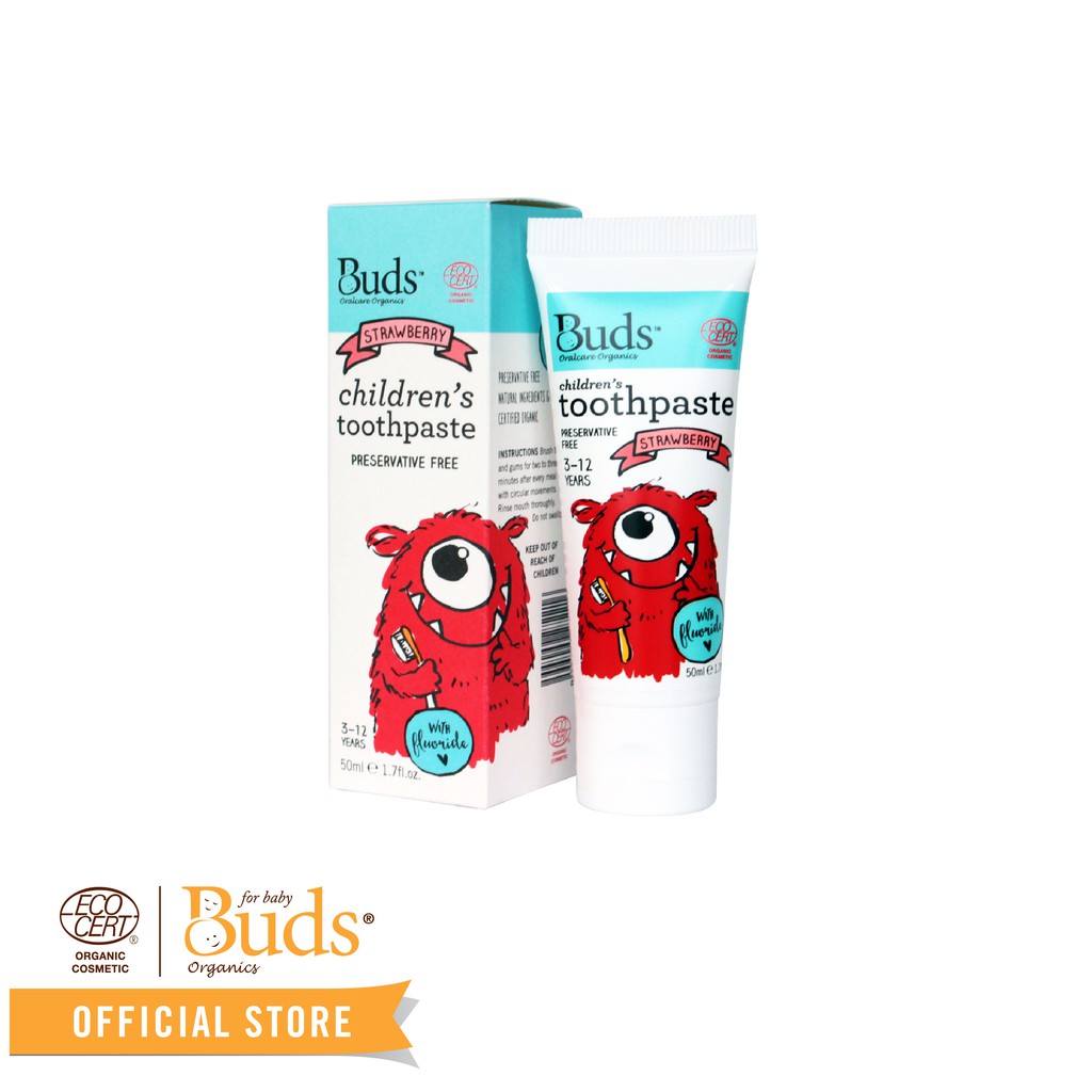 BOO Children's Toothpaste with Fluoride - Strawberry (50ml) | Shopee ...