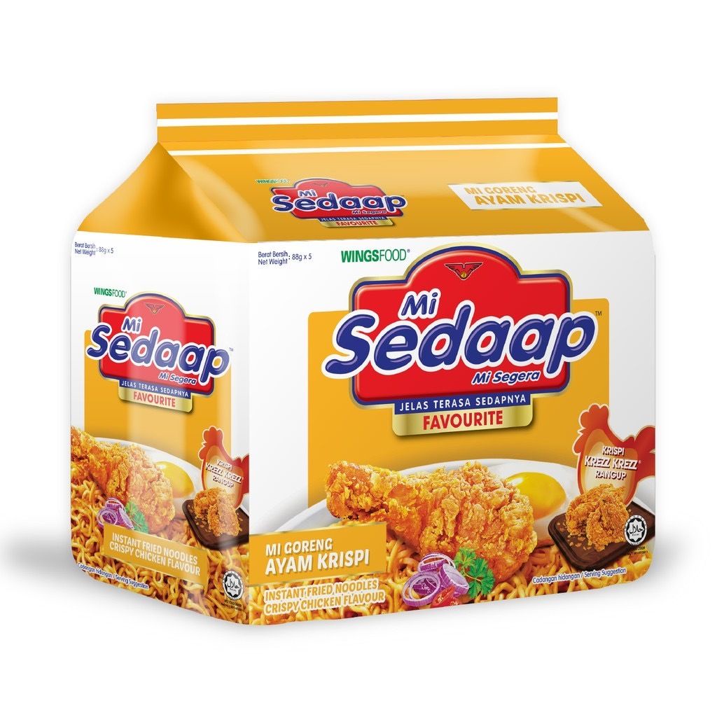 Mi Sedaap Mi Goreng Ayam Krispi Instant Noodle [ Halal Certification ...