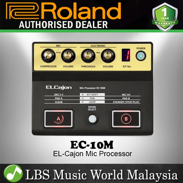 Roland EC-10M ELCajon Mic Processor Microphone for Acoustic Cajon ...