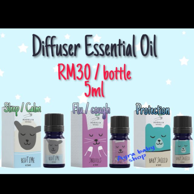 [READY STOCK! ] AUDELIA NATURALS - DIFFUSER OIL 5ml (sniffles/bedtime/baby shield) | Shopee Malaysia