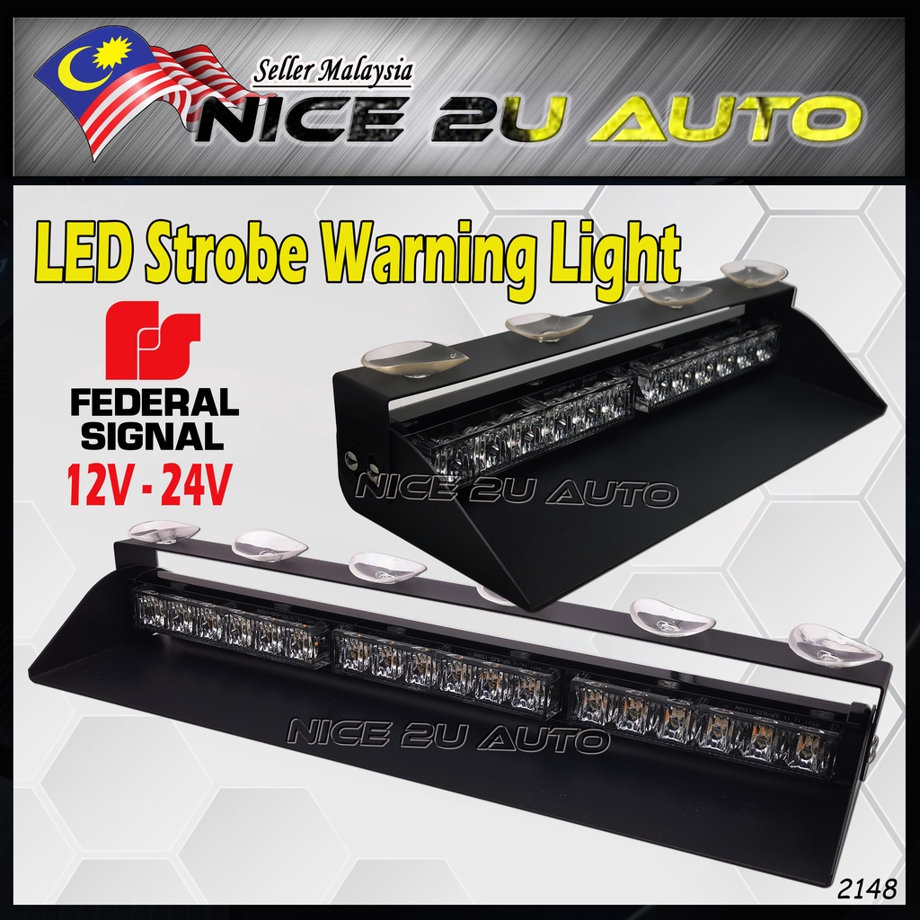 Car Truck Emergency Flasher Dash Strobe 12/18 LED Federal Signal ...