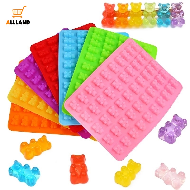 50 Cavity Gummy Bears Silicone Mold/ DIY Chocolate Candy Ice Jelly Mold ...