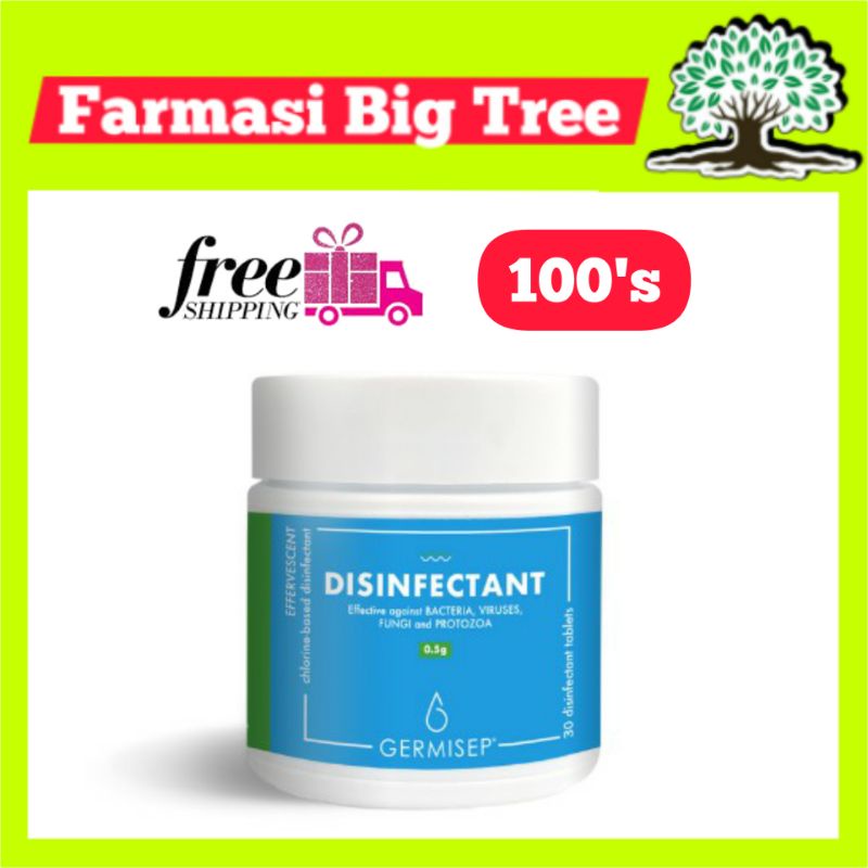 Germisep 0.5G 100's Disinfectant tablet (0.5g)-kecil | Shopee Malaysia