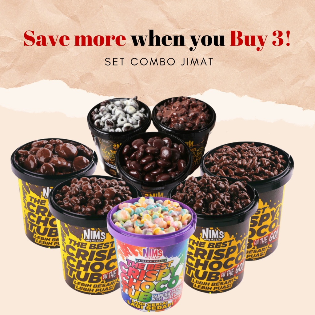 [Ready Stock] Nims Chocotub Set Combo by Kak Nim / Chocojar / Coklat ...