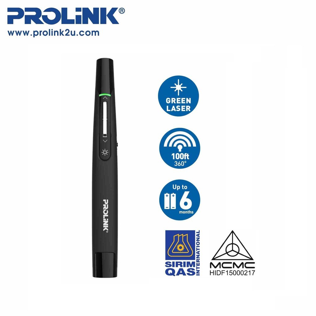 PROLiNK Wireless Presenter with Green Laser PWP106G | Shopee Malaysia