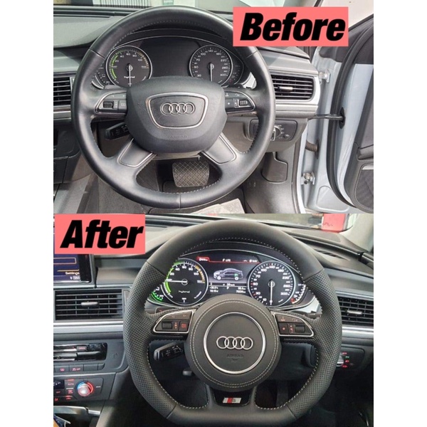 AUDI A6 FLAT BOTTOM STEERING WHEEL AUDI A6 C6 C7 HYBRID FACELIFT SPORT ...