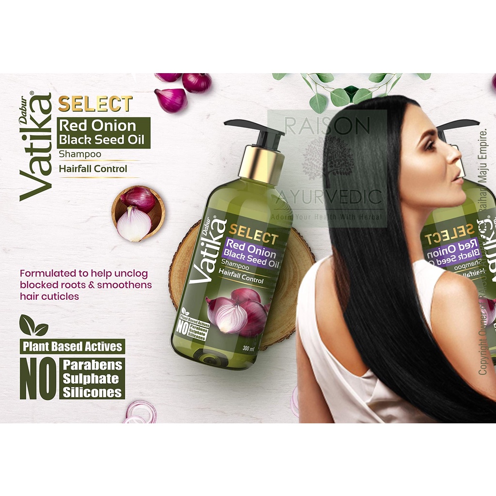 Dabur Vatika Select Red Onion Black Seed Oil Shampoo|Hairfall Control ...