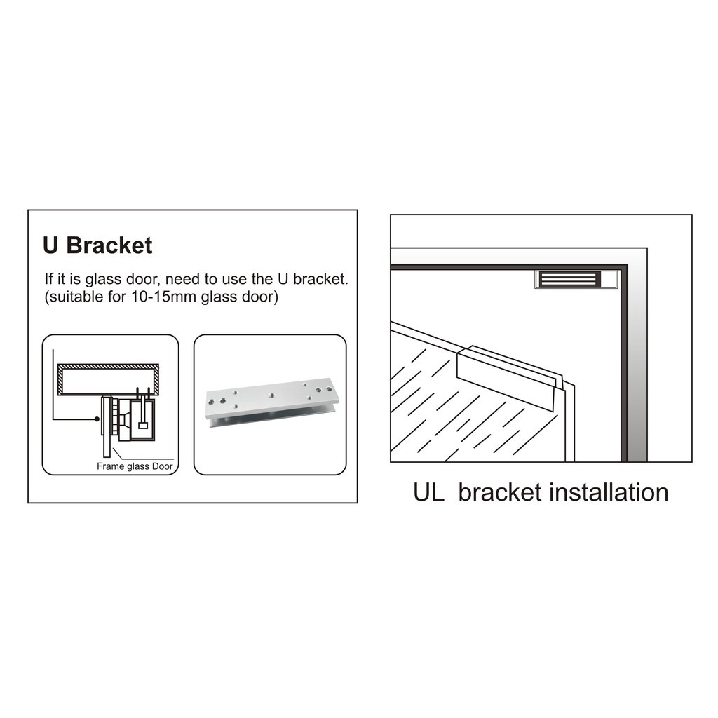 Aluminium U-Bracket for EM Lock Magnetic Door Access | BeeCost