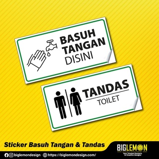Sticker Basuh Tangan/Sticker TANDAS TOILET/Sticker Restoran/Sticker ...